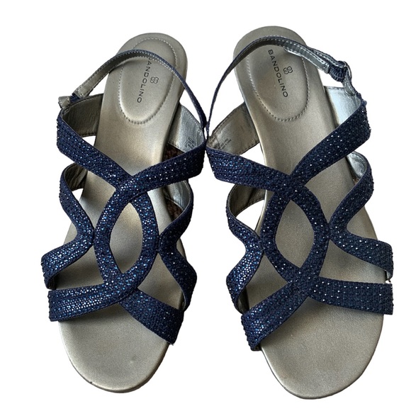 Bandolino | Shoes | Bandolino Meisa Blue Gemstone Heeled Sandals | Poshmark